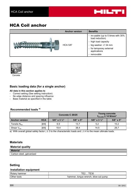 HCA Coil anchor - Motek