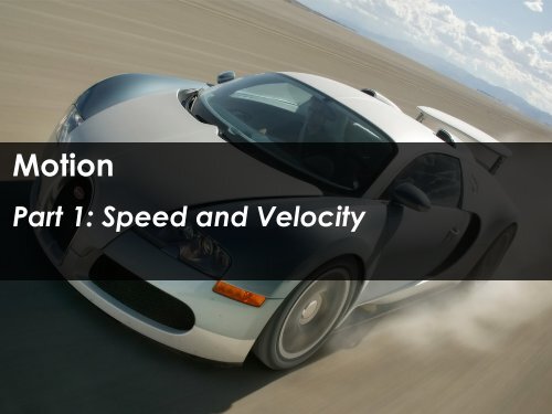 Motion - Science with Mr. Enns