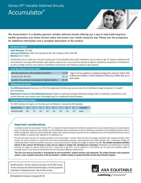 AccumulatorÃ‚Â® - AXA Equitable