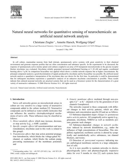 an artificial neural network analysis