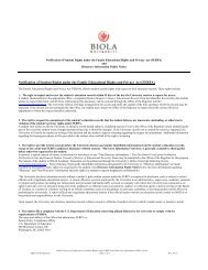 BIOLA UNIVERSITY CAMPUS MAP (Alphabetical Order) 1-800-OK ...