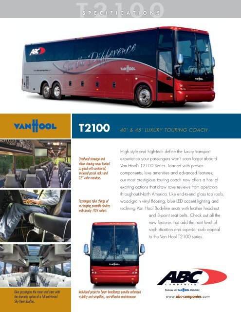 T2100 40' & 45' LUXURY TOURING COACH - ABC Companies