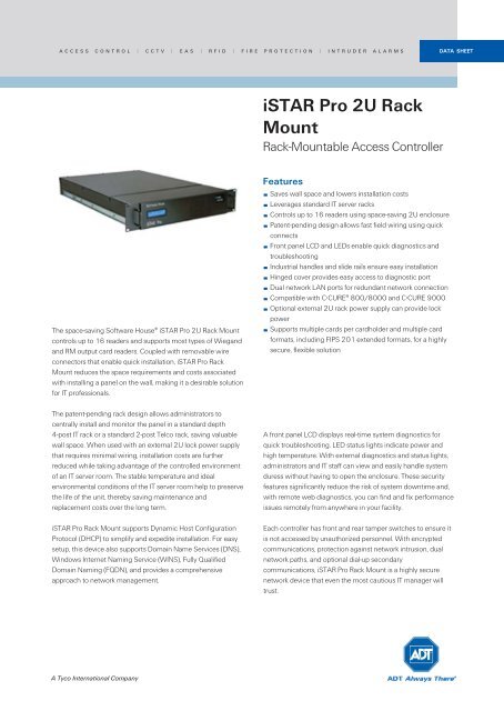 ISTAR Pro 2U Rack Mount ADT UK Branded Datasheet, 44% OFF