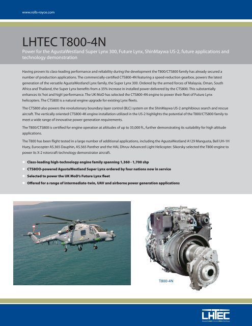LHTEC T800â 4N - Rolls-Royce