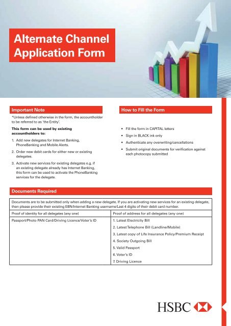 Alternate Channel Application Form - Hsbc