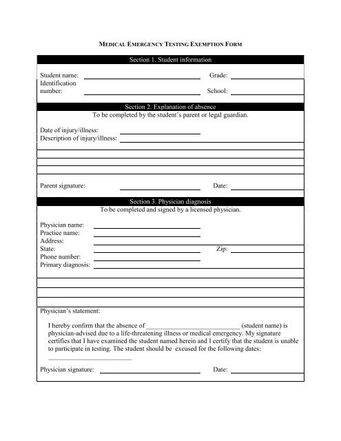 MEDICAL EMERGENCY TESTING