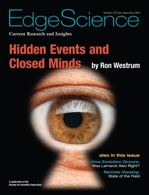 Hidden Events and - Society for Scientific Exploration