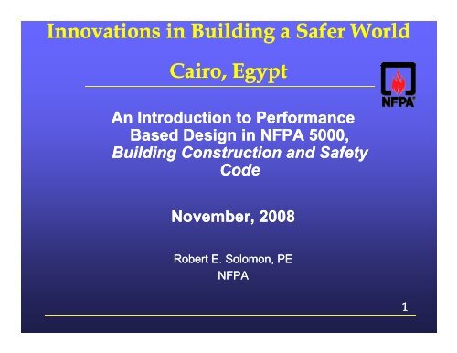 An Introduction to Performance Based Design in NFPA ... - WOBO