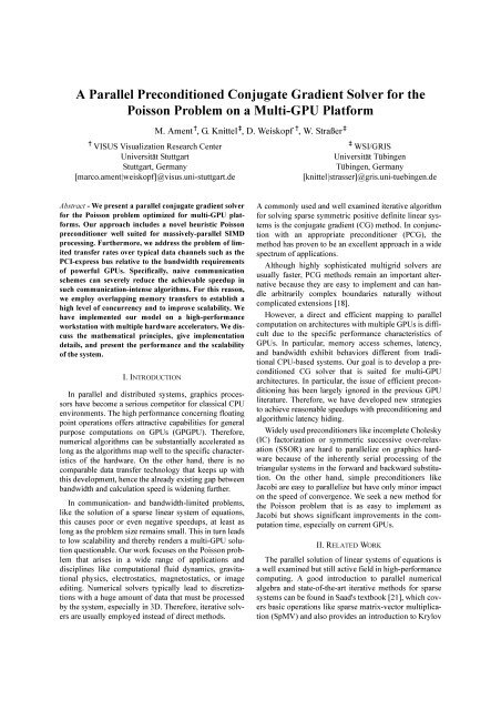 A Parallel Preconditioned Conjugate Gradient Solver for the Poisson ...