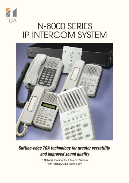 N-8000 SERIES IP INTERCOM SYSTEM - Advanced Software