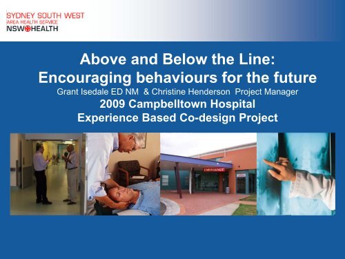 Above and below the line: encouraging behaviours for the ... - ARCHI