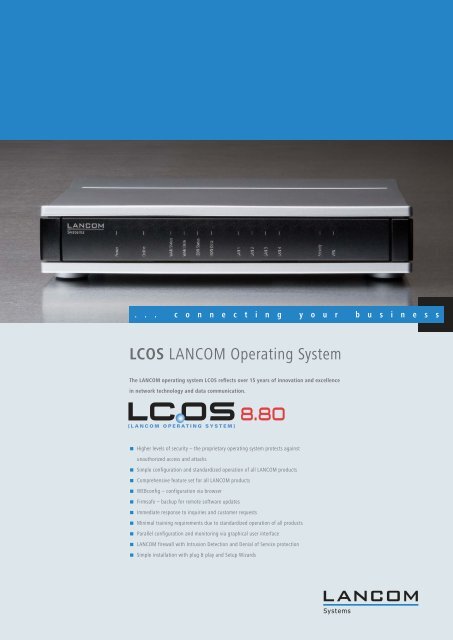 LCOS 8.80 Data Sheet - LANCOM Systems