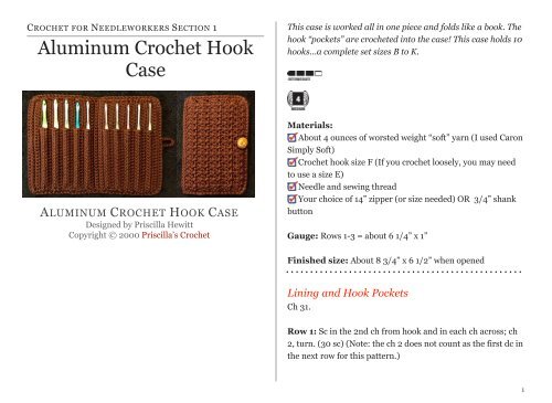 Aluminum Crochet Hook Case - Priscilla's Crochet