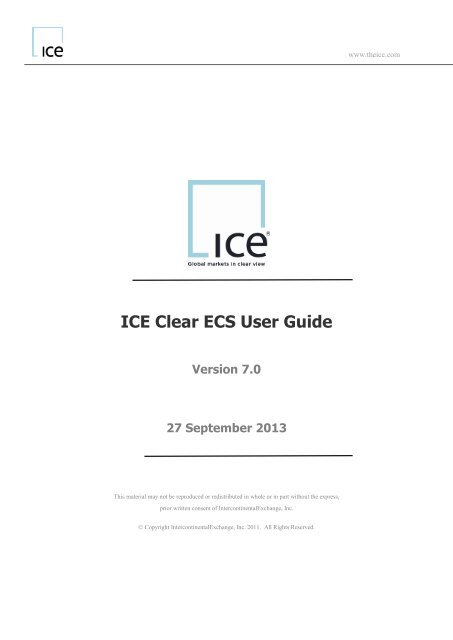 ICE Clear ECS User Guide