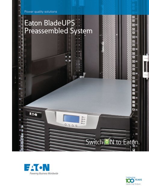 Eaton BladeUPS Preassembled System - A-TRAC