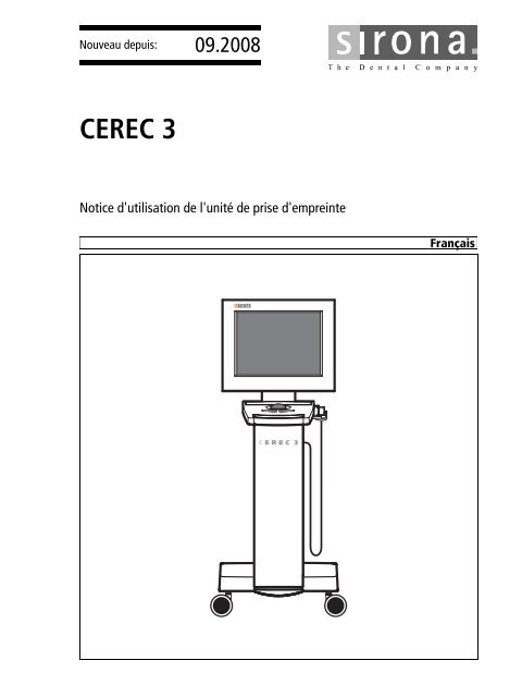 CEREC 3 - Sirona - Technical Documentation