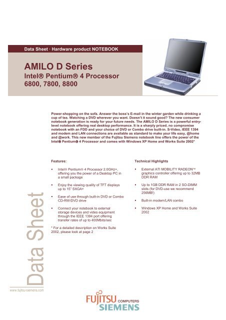 AMILO D Series Intel