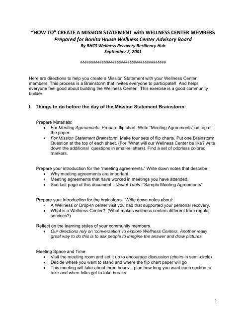 How To Create A Wellness Center Mission Statement how-to-create-a-wellness-center-mission-statement