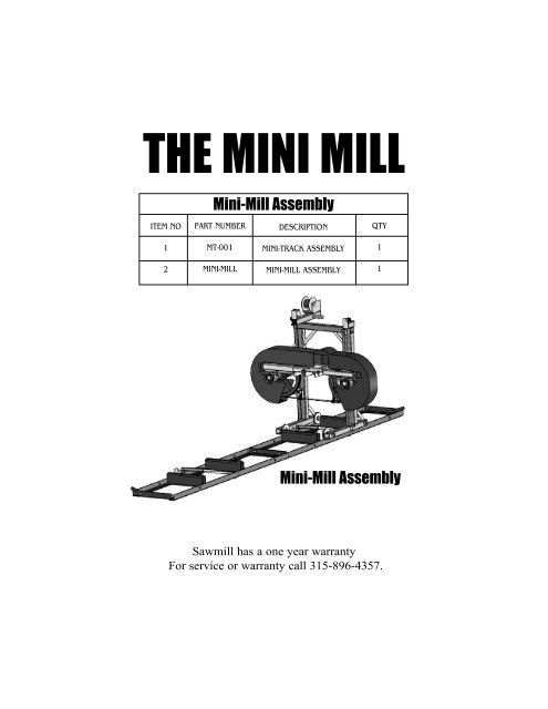 Mini Mill Owners manual.qxd - Harbor Freight Tools