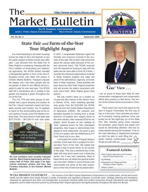 Market Bulletin - West Virginia Department of Agriculture