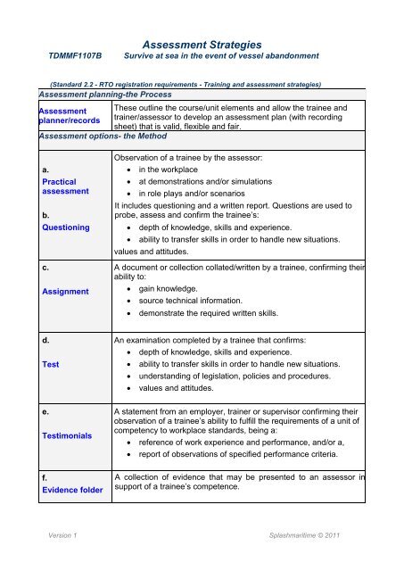 See more detail - Splash Maritime Training