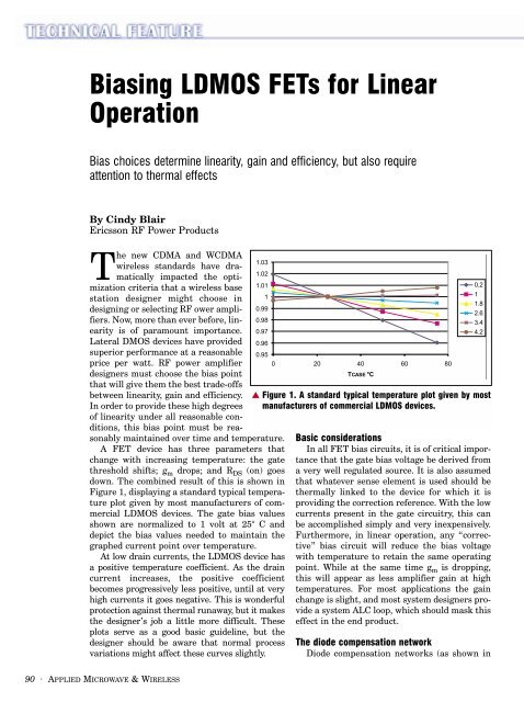 Biasing LDMOS FETs for Linear Operation