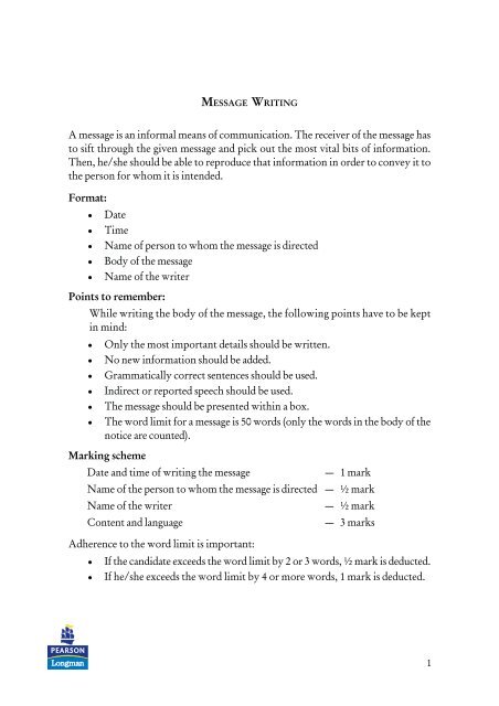Message Writing.pdf - Pearson