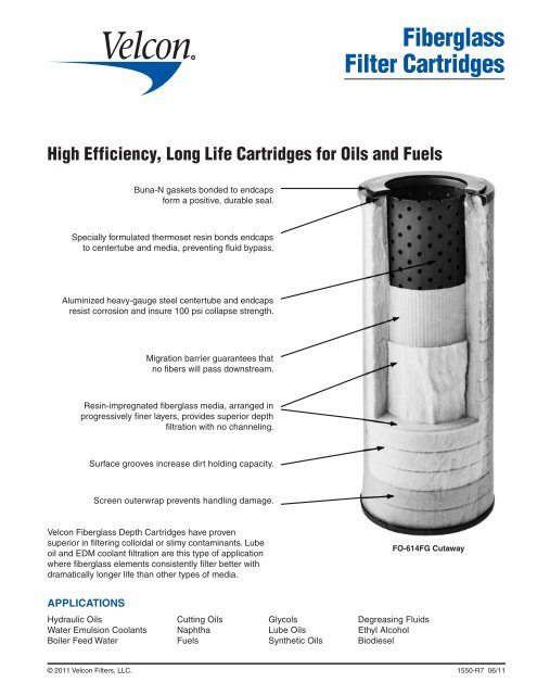 Data Sheet #1550 - Velcon Filters