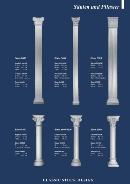 Säulen und Pilaster - Classic Stuck Design