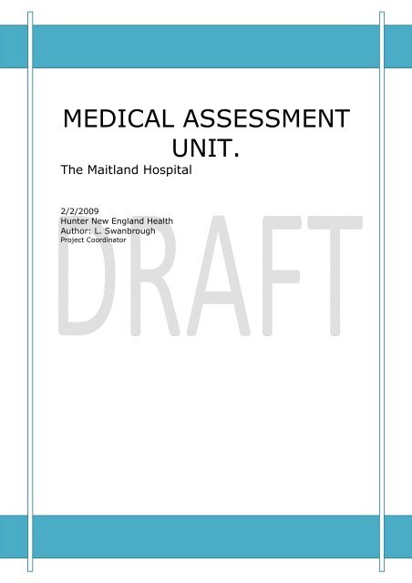 Medical Assessment Unit - Maitland Hospital - ARCHI