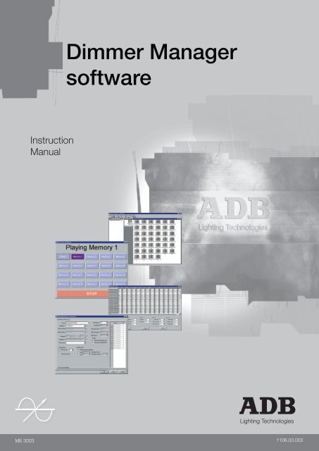 Dimmer Manager software - ADB Lighting Technologies