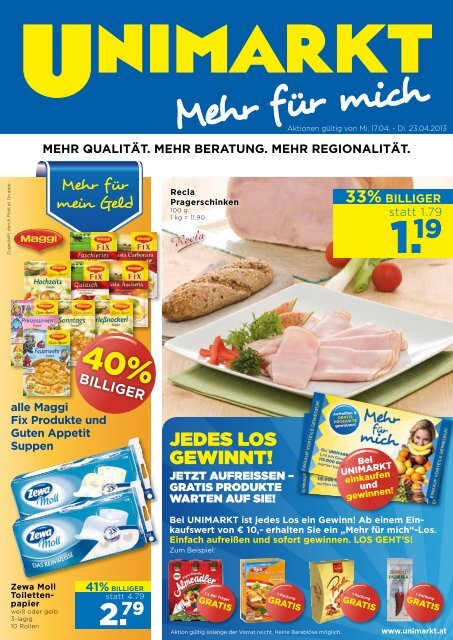 gratis - Unimarkt