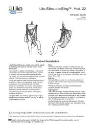 Instruction guide Liko Hygiene Sling, Mod. 45, 46 Teddy ...