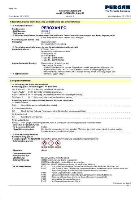 peroxan po - Pergan GmbH