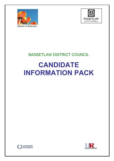 CANDIDATE INFORMATION PACK - Bassetlaw District Council