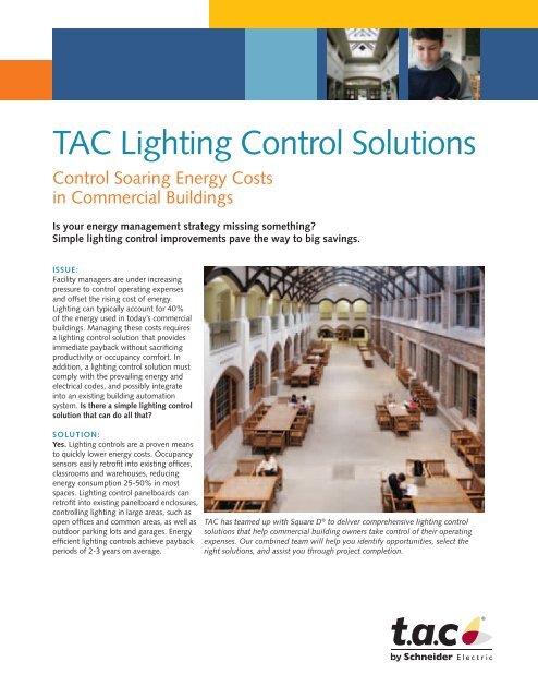 TAC Lighting Control Solutions - Schneider Electric