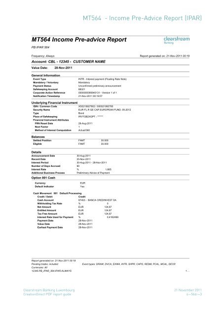 MT564 - Detailed field de