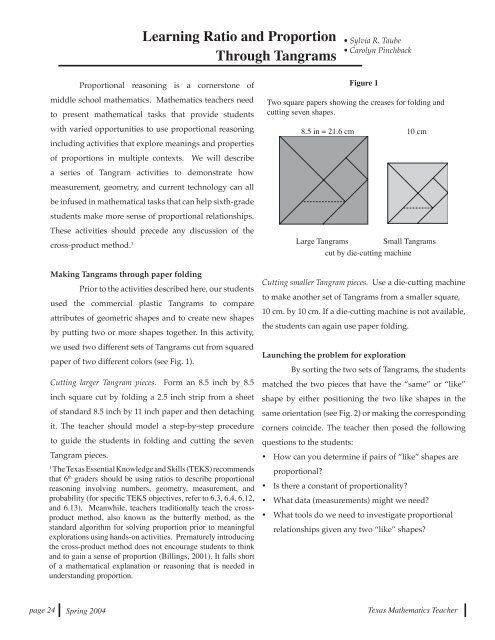 Proportions with Tangrams