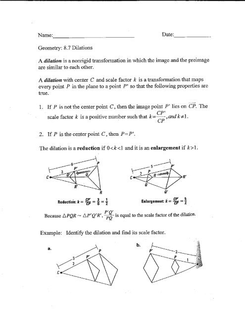 Reduction Geometry