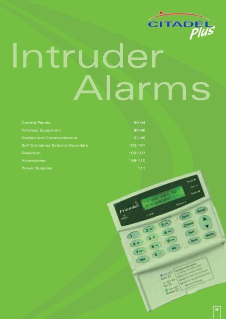 Intruder Alarms - WF Senate