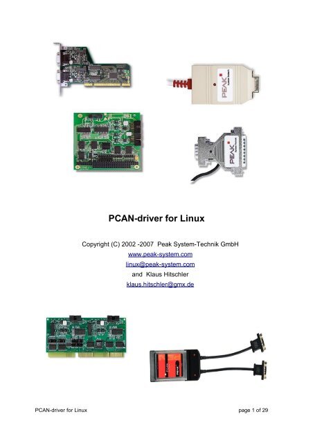 PCAN-driver for LINUX - PEAK-System