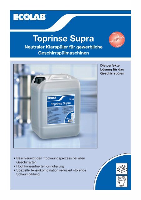 ECOLAB-Toprinse Supra