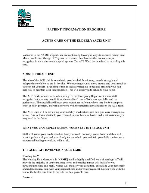 Patient Information Brochure - ARCHI