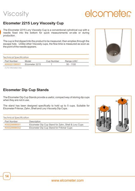 www.elcometer.com Viscosity Cup Conversion Chart