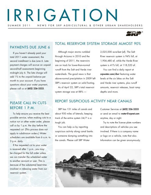 IRRIGATION - Salt River Project