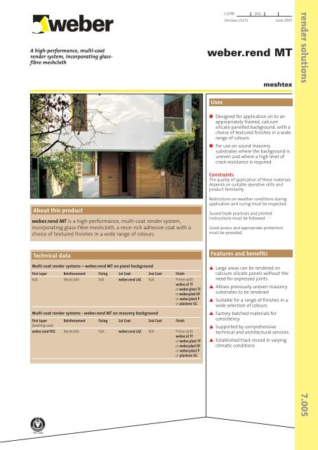 weber.rend MT - Weber Ireland