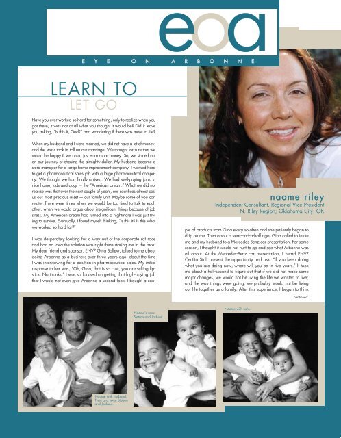 RVP Naome Riley - Arbonne