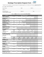 Dressing prescription request form - NHS Cumbria