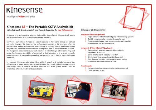 Kinesense LE â The Portable CCTV Analysis Kit - TBM
