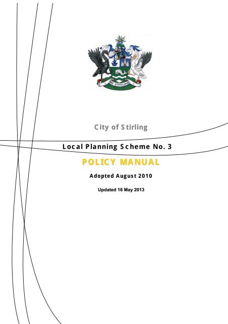 Local Planning Scheme No. 3 Policy Manual - City of Stirling